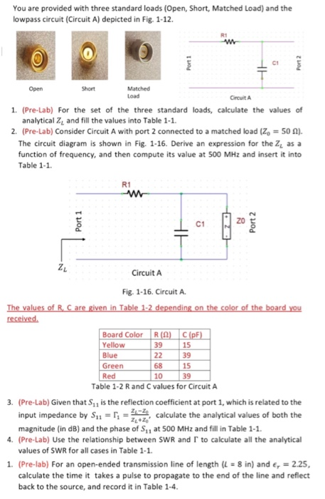 Solved You are provided with three standard loads (Open, | Chegg.com