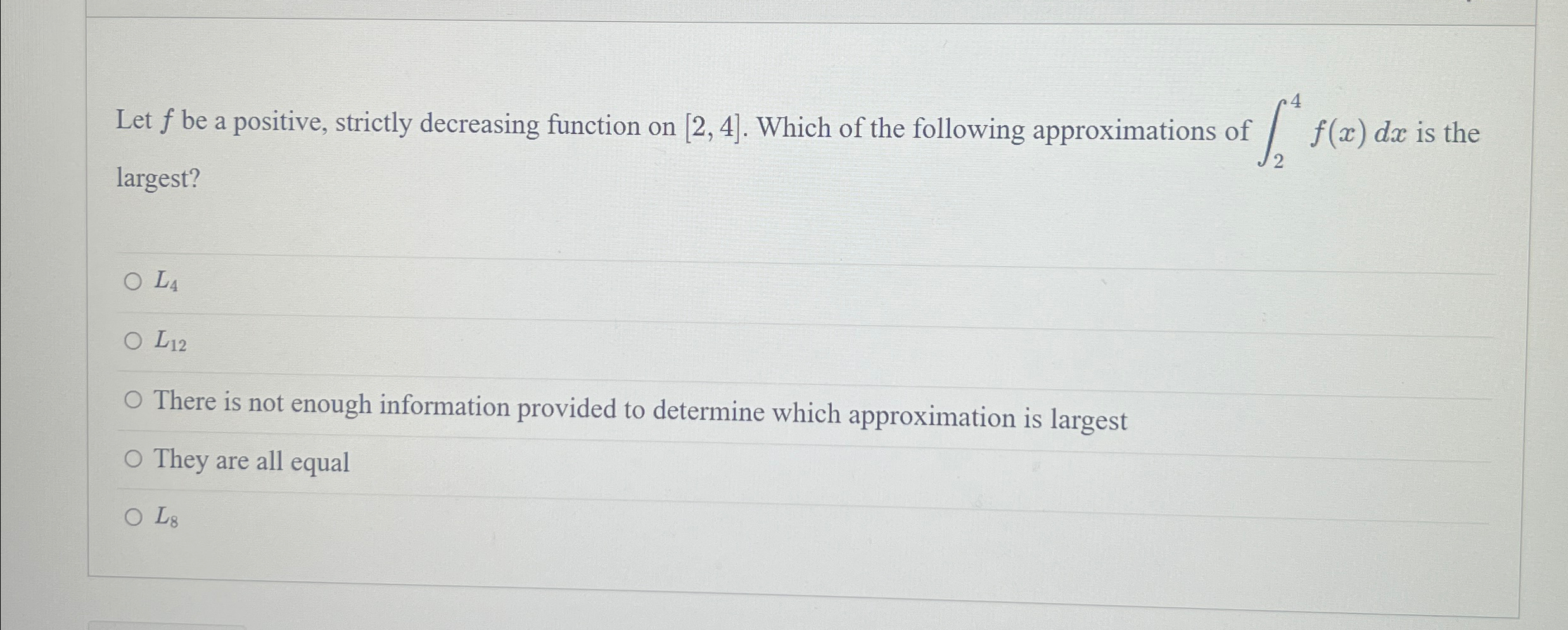 Solved Let f ﻿be a positive, strictly decreasing function on | Chegg.com
