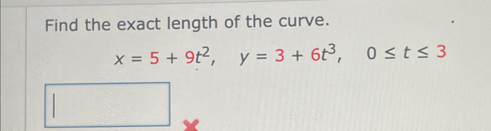 Solved Find the exact length of the | Chegg.com