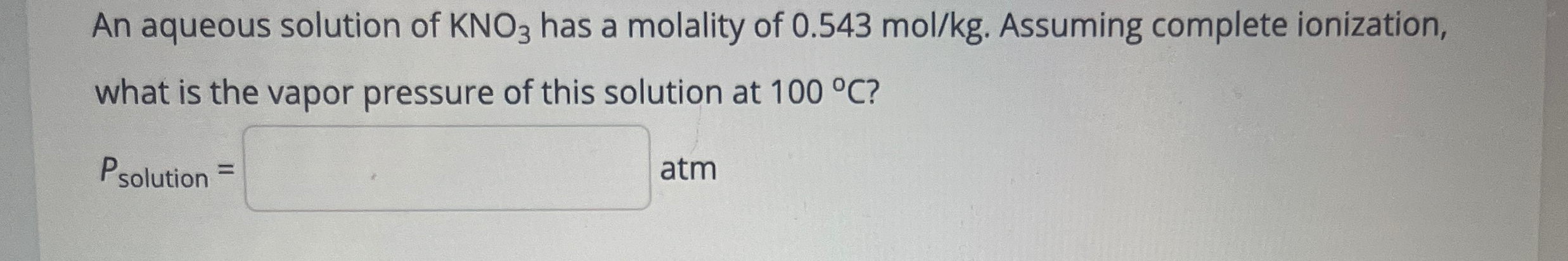 Solved An aqueous solution of KNO3 ﻿has a molality of | Chegg.com