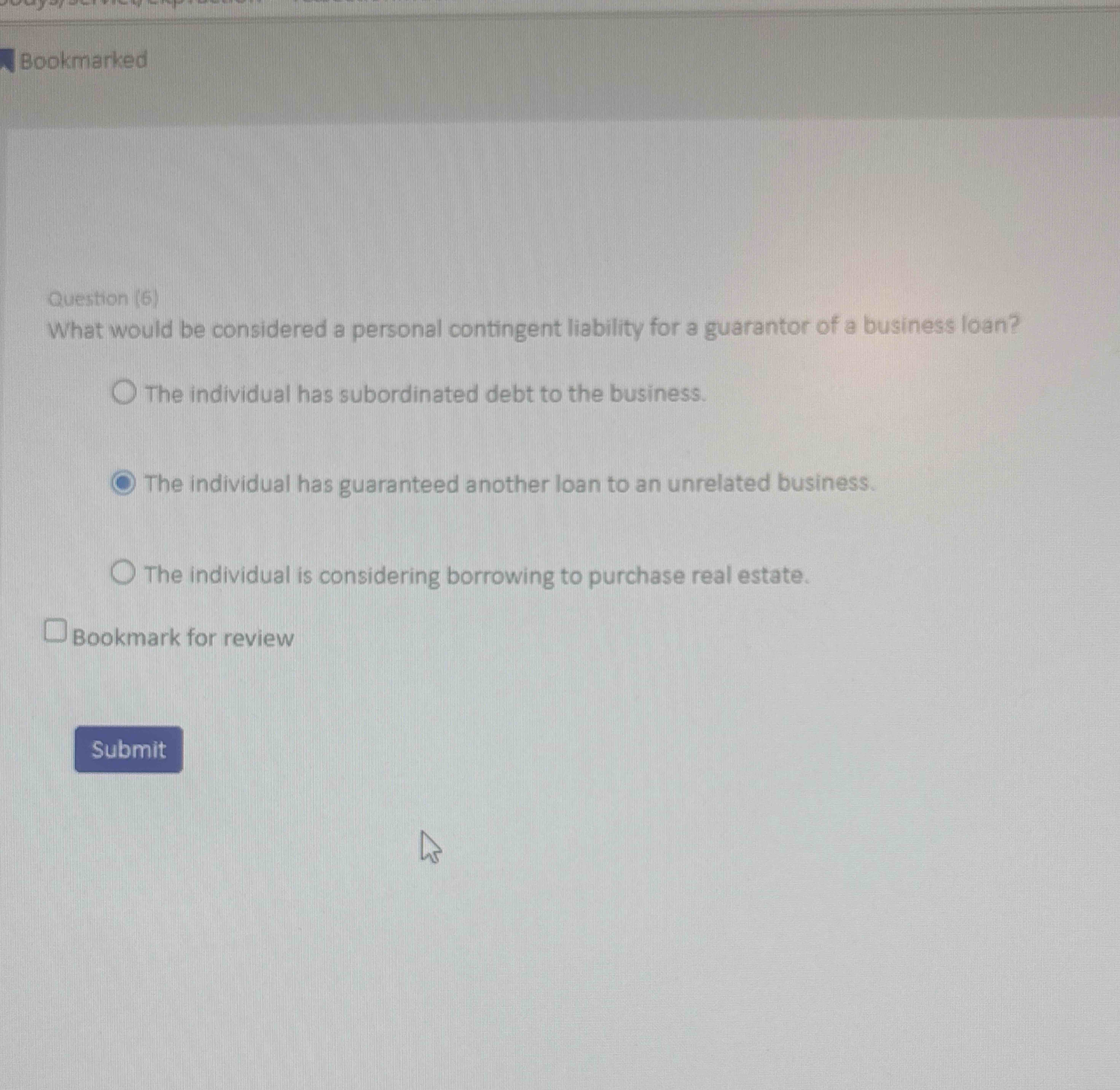 Solved Question (6)What would be considered a personal | Chegg.com