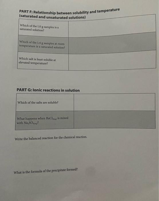 Solved PART D: Effect of particle size on the rate of | Chegg.com