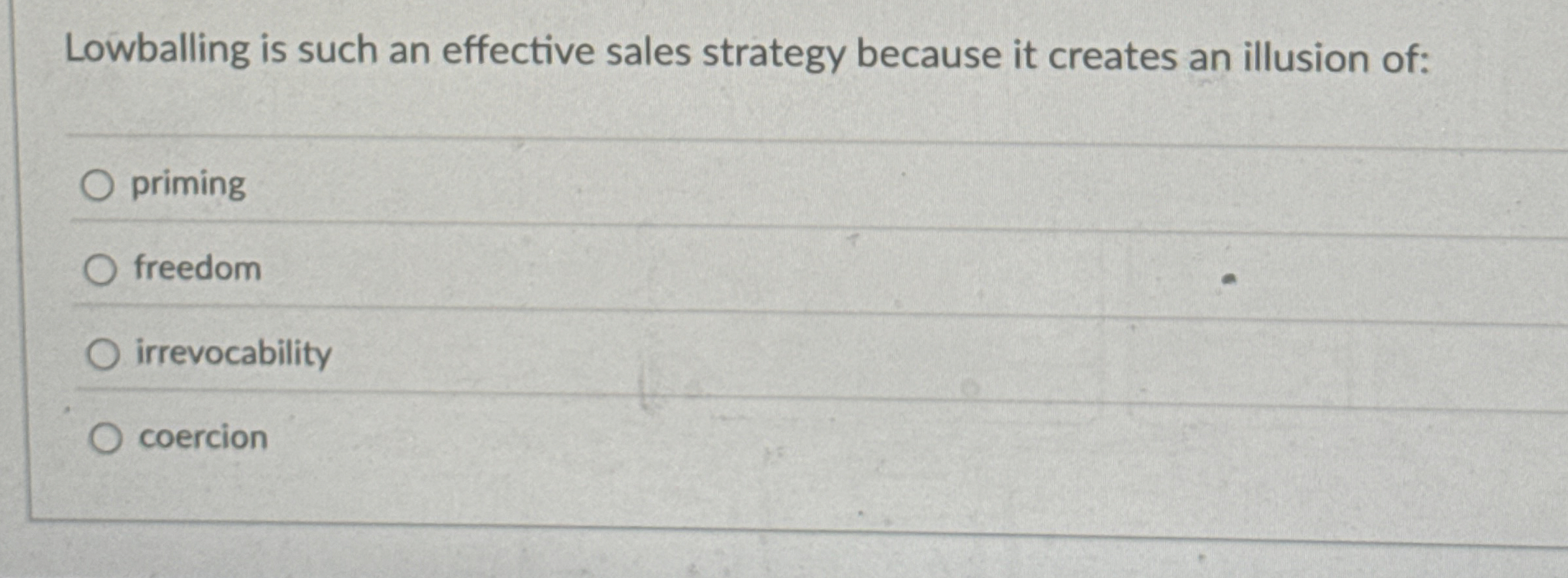 Solved Lowballing is such an effective sales strategy | Chegg.com