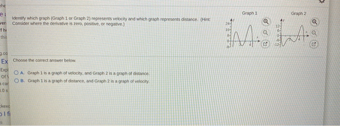 Solved che Graph 1 Graph 2 Identity which graph (Graph 1 or | Chegg.com