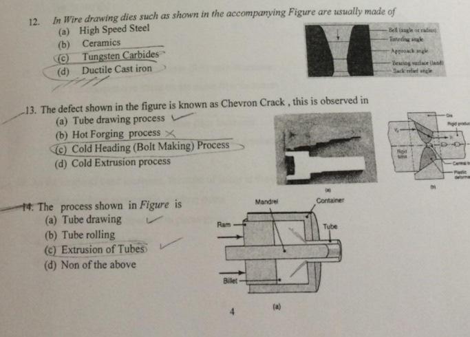 Solved 12. In Wire drawing dies such as shown in the | Chegg.com