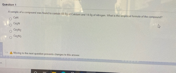 Solved Question 1 A sample of a compound was found to | Chegg.com