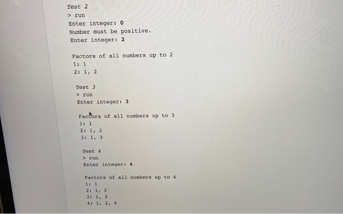 Solved Write a program that prompts for a positive integer | Chegg.com