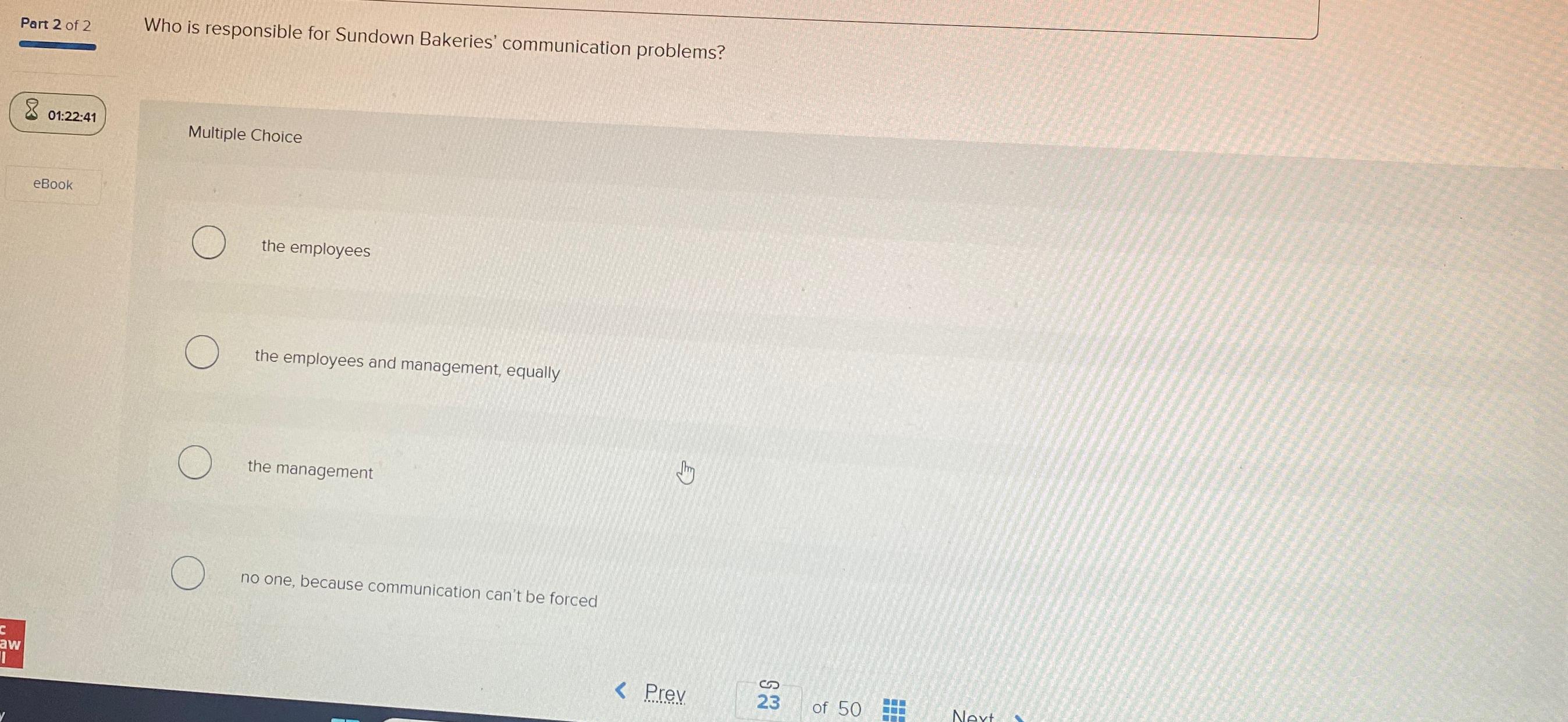 Solved Part 2 ﻿of 2Who is responsible for Sundown Bakeries' | Chegg.com