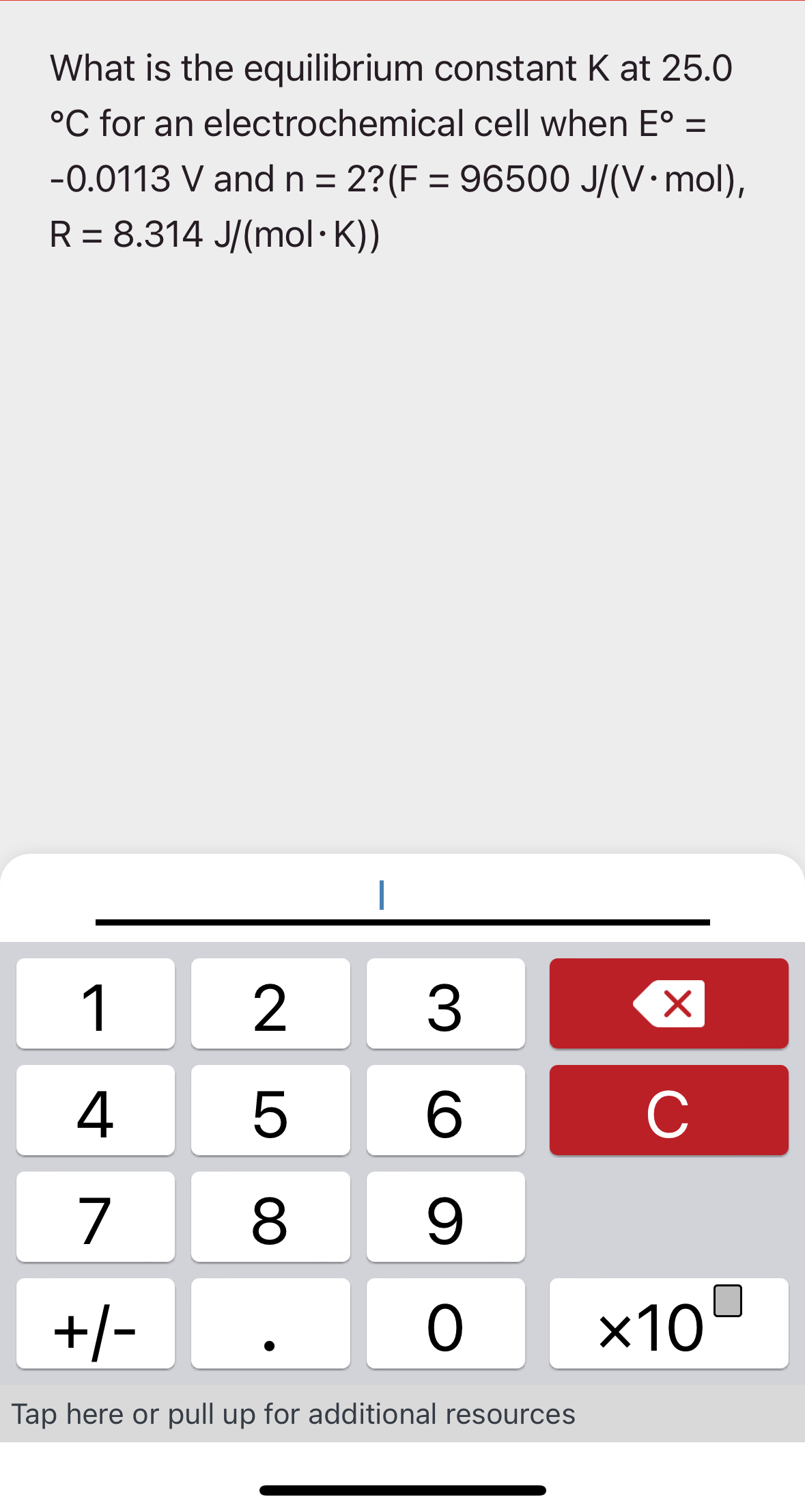 Solved What is the equilibrium constant K at 25.0 °C ﻿for an | Chegg.com