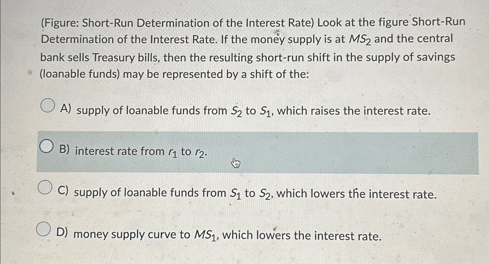 Solved (Figure: Short-Run Determination of the Interest | Chegg.com