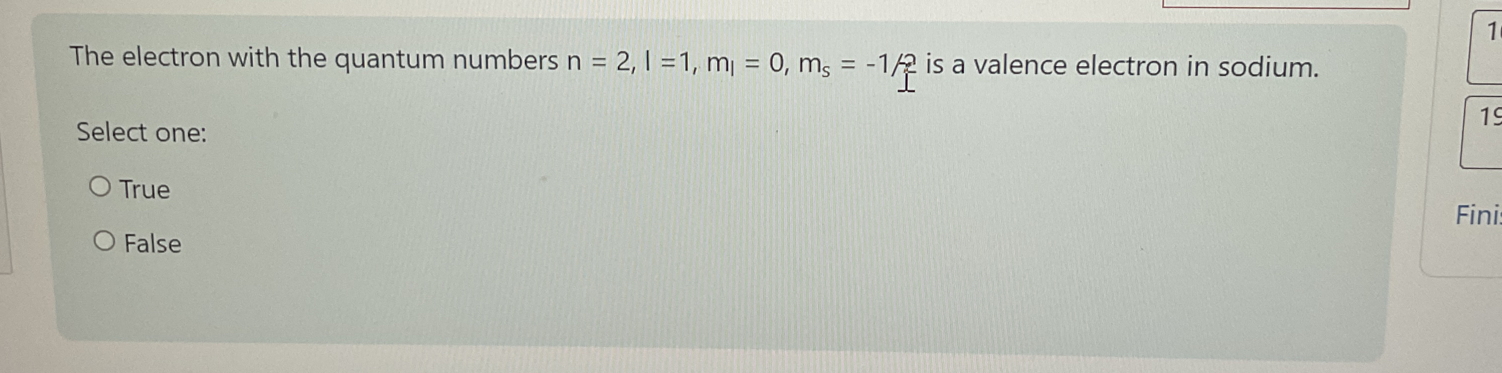 Solved The electron with the quantum numbers | Chegg.com