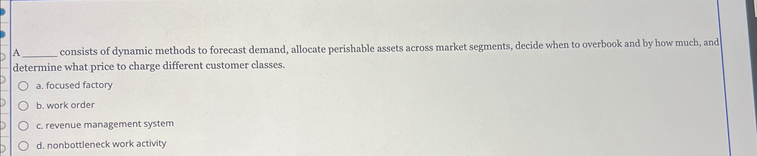 Solved A q, ﻿consists of dynamic methods to forecast demand, | Chegg.com