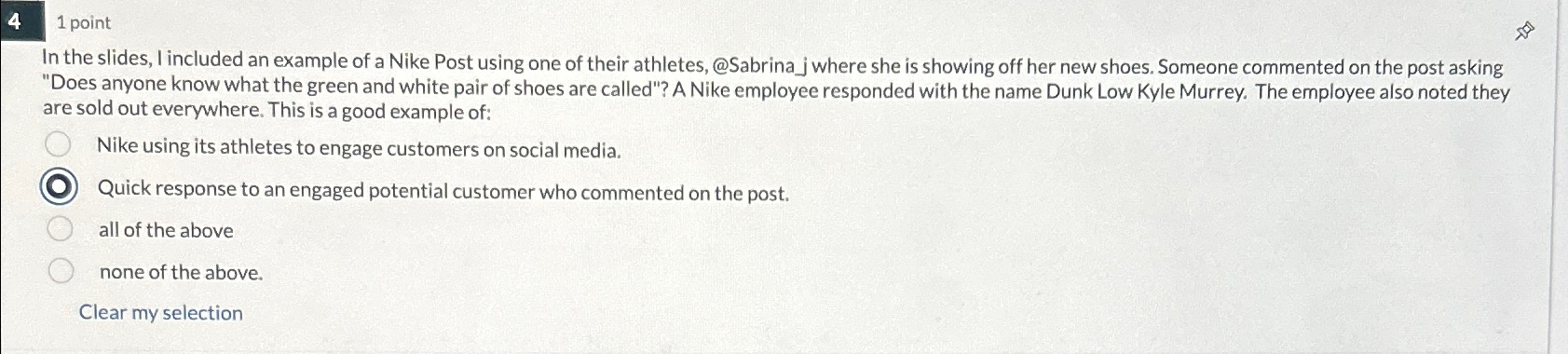 Solved 41 ﻿pointIn the slides, I included an example of a | Chegg.com