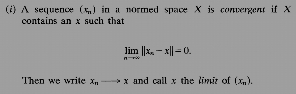 (i) ﻿A sequence (xn) ﻿in a normed space x ﻿is | Chegg.com