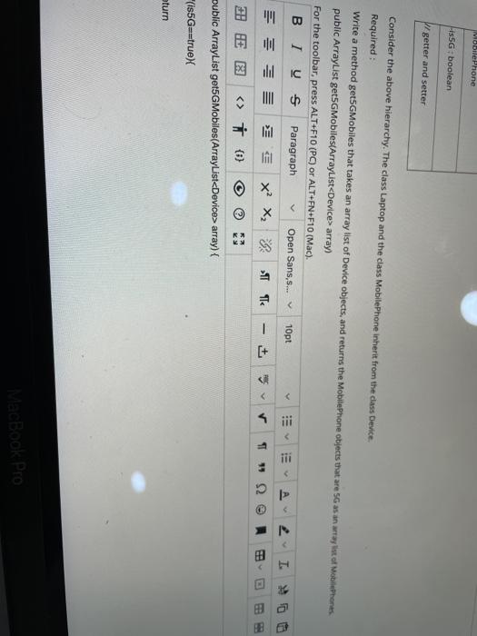 Solved Mobile Phone HisSG:boolean Vi getter and setter | Chegg.com