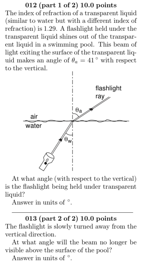 Solved 012 (part 1 ﻿of 2) 10.0 ﻿pointsThe index of | Chegg.com