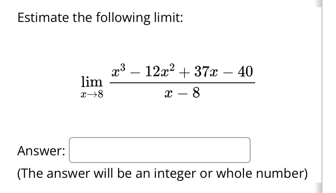 Estimate the following | Chegg.com