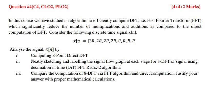 Solved Question #4[C4, CLO2, PLO2] In this course we have | Chegg.com