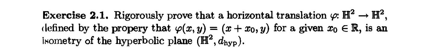 Solved Exercise 2.1. Rigorously prove that a horizontal | Chegg.com