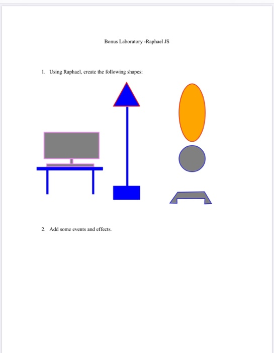 Solved Bonus Laboratory-Raphael JS 1. Using Raphael, create | Chegg.com