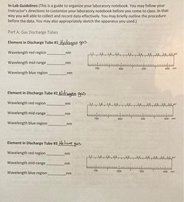 Solved In-Lab Guidelines (This is a guide to organize your | Chegg.com