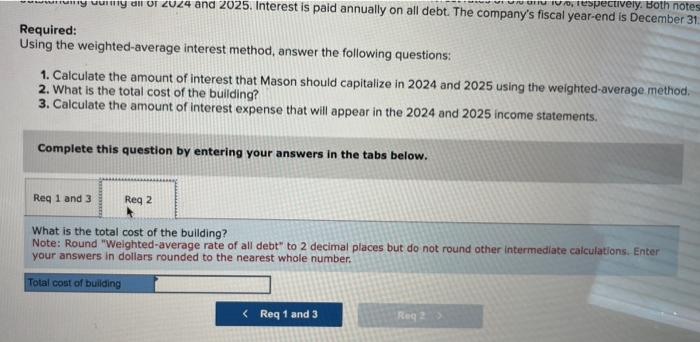 Solved Problem 10-10 (Algo) Interest capitalization; | Chegg.com