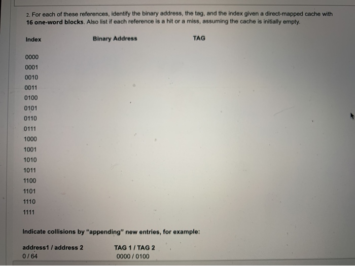 2. For each of these references, identify the binary | Chegg.com