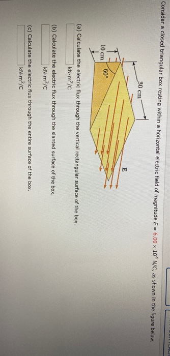 Solved Consider a closed triangular box resting within a | Chegg.com