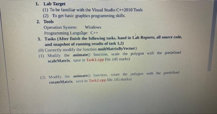 Solved pleaE i nees help with code for task 1 and two ( | Chegg.com