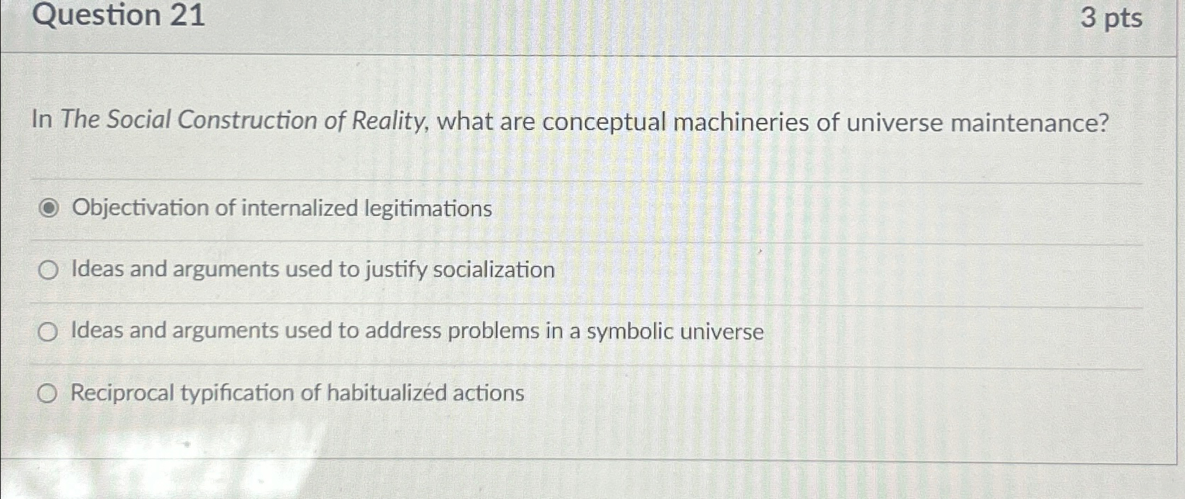 Solved Question 213 ﻿ptsIn The Social Construction of | Chegg.com
