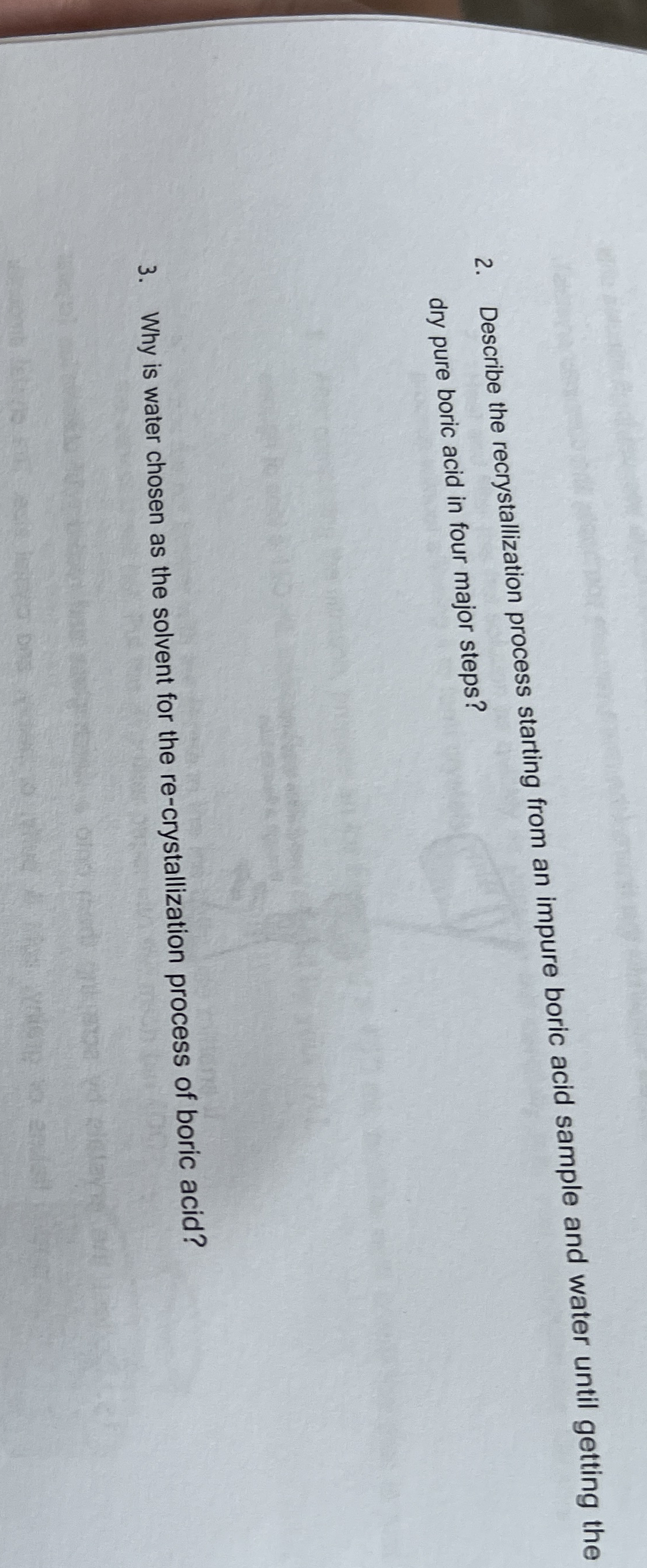 Solved Describe the recrystallization process starting from | Chegg.com