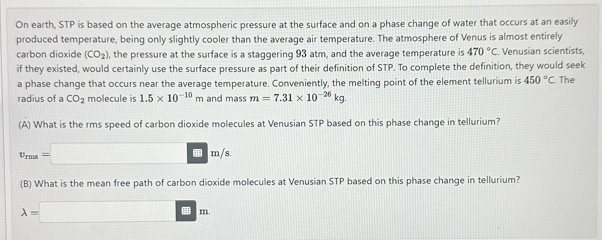 Solved On earth, STP is based on the average atmospheric | Chegg.com