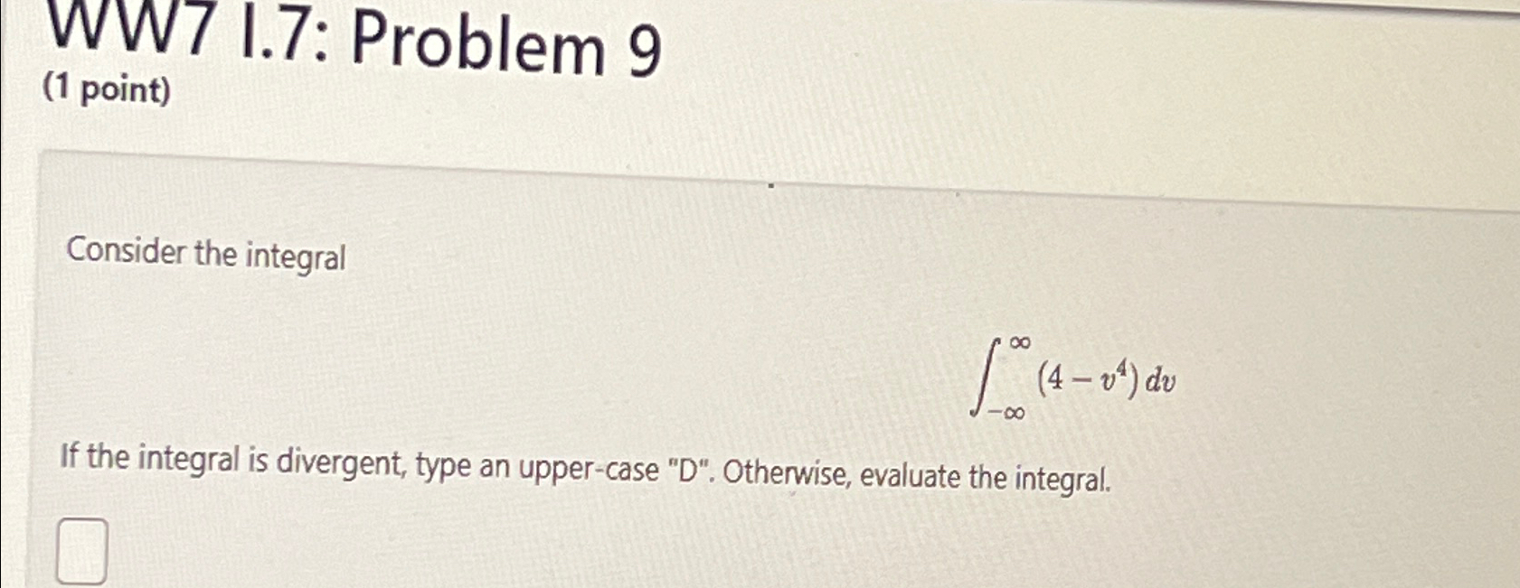 Solved WW7 ﻿I.7: Problem 9(1 ﻿point)Consider the | Chegg.com