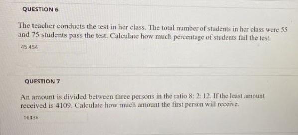 Solved The teacher conducts the test in her class. The total | Chegg.com