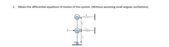 Solved 2. Obtain the differential equations of motion of | Chegg.com
