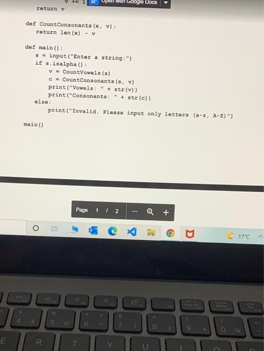 Solved Exercises Translate The Following Python Code Into 8691