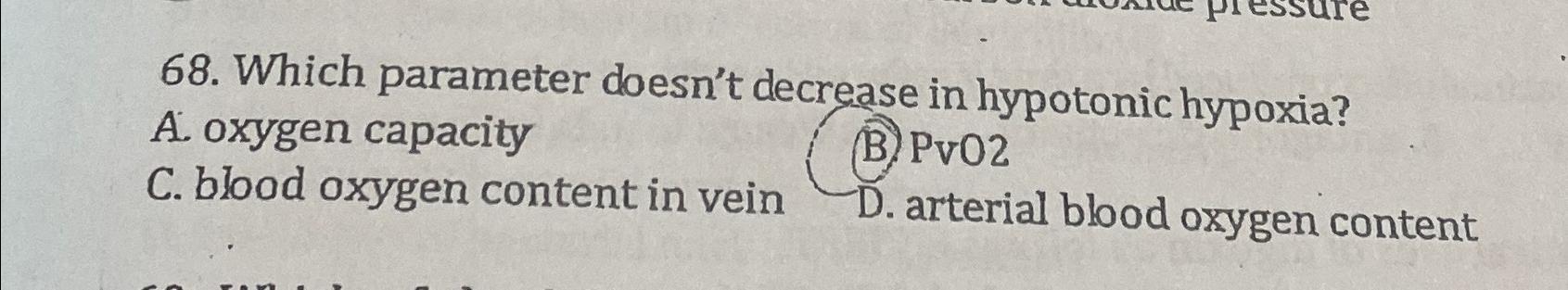 Solved Which parameter doesn't decrease in hypotonic | Chegg.com