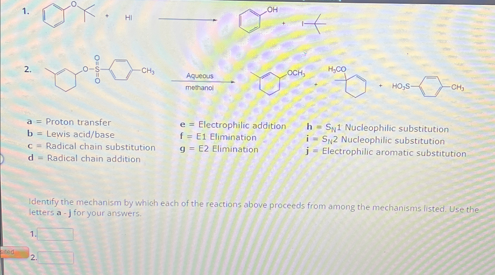 Solved a= ﻿Proton transferb= ﻿Lewis acid/basee= | Chegg.com