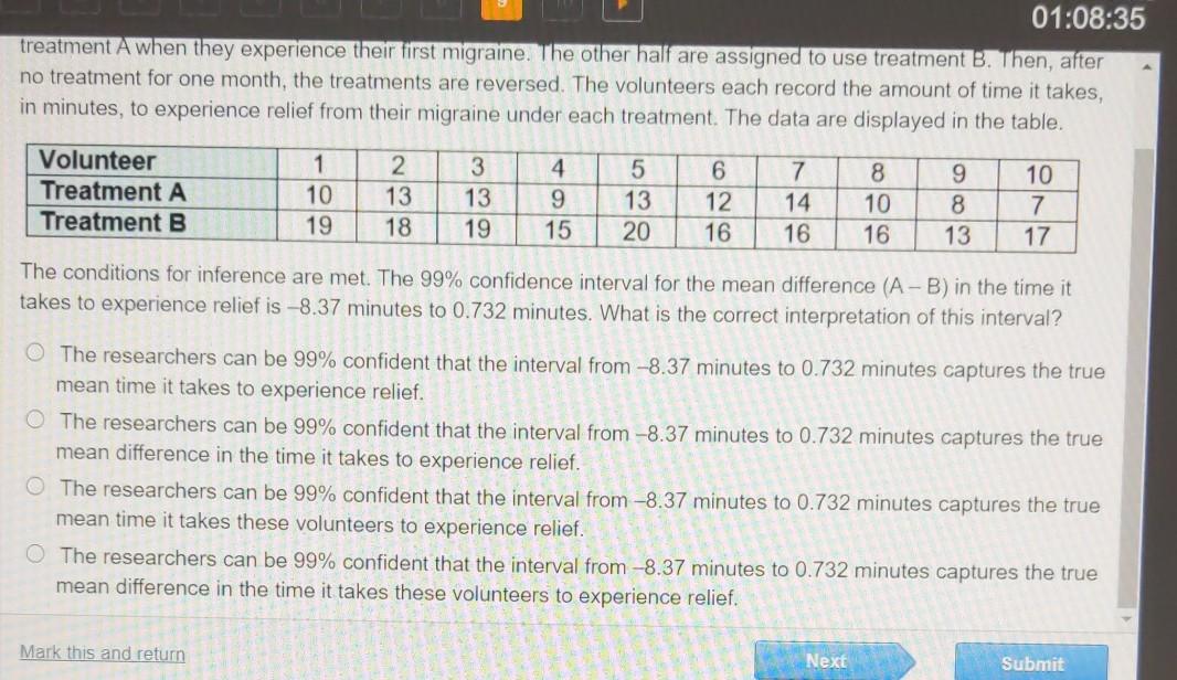Solved A medical study is conducted to determine which | Chegg.com