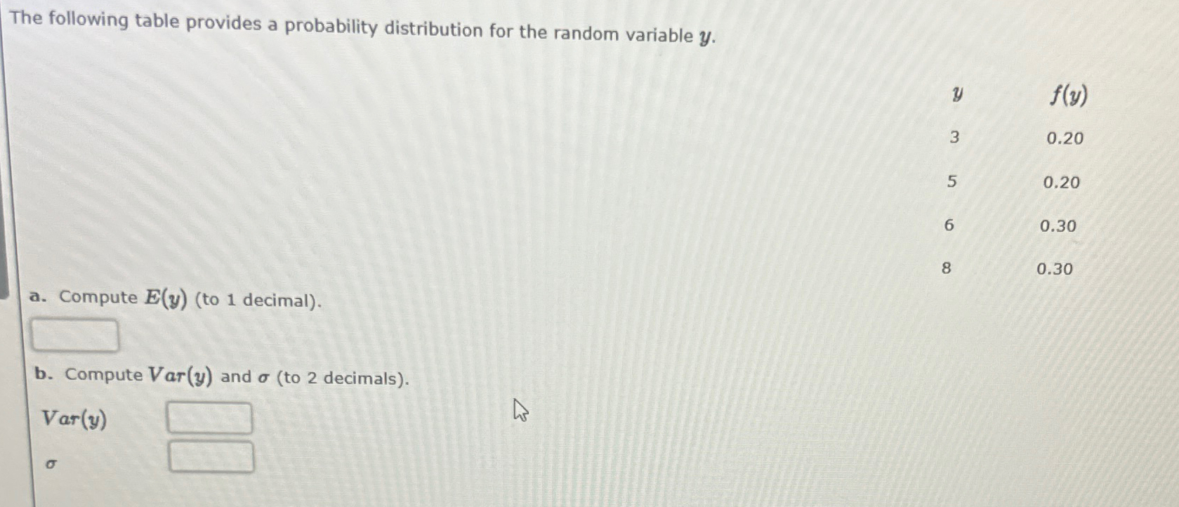 Solved The following table provides a probability | Chegg.com