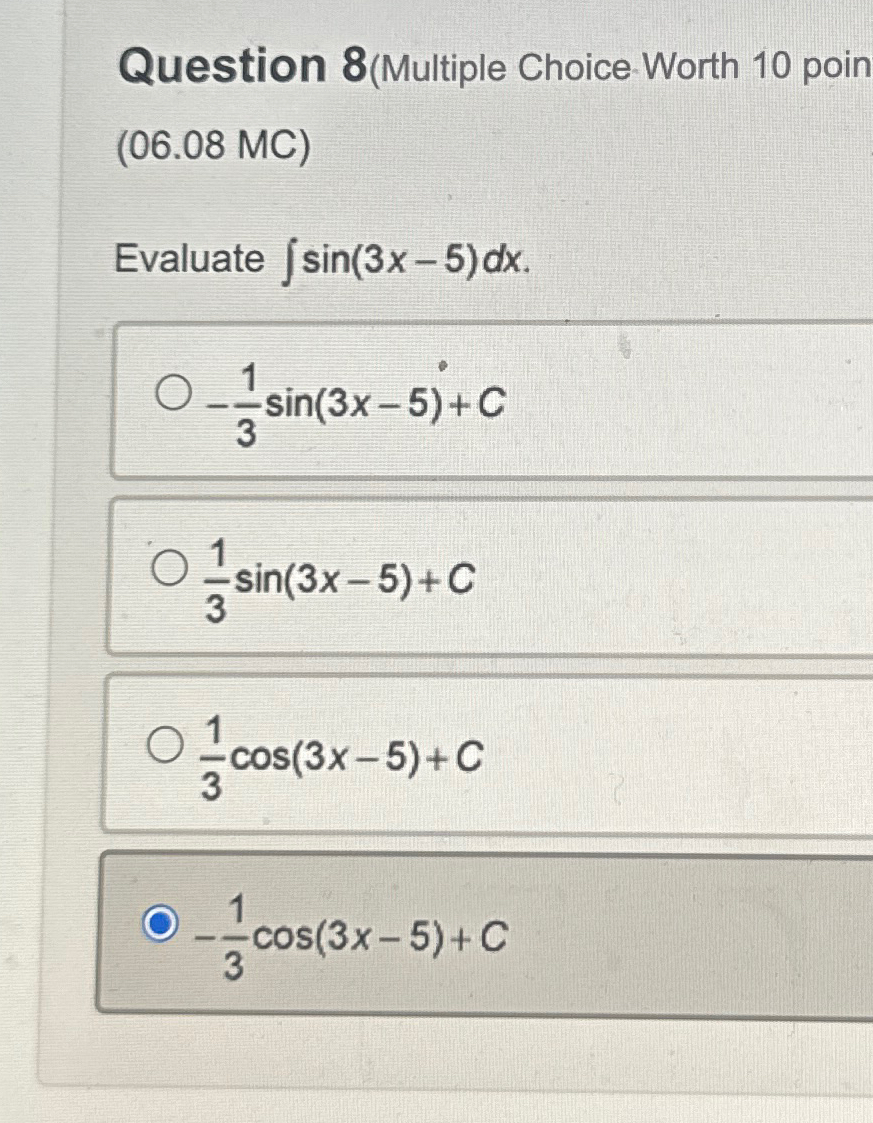 Solved Question 8(Multiple Choice. Worth 10 ﻿poin (06.08 | Chegg.com