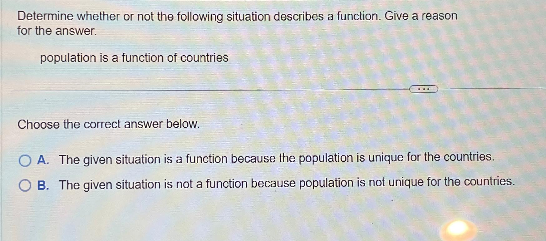 Solved Determine whether or not the following situation | Chegg.com