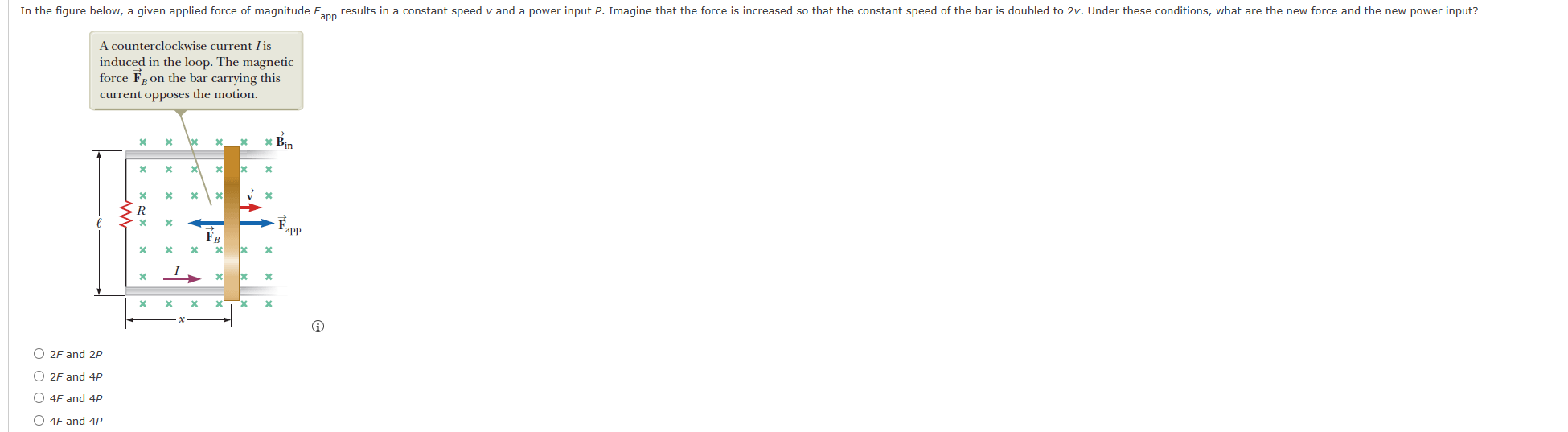 Solved A counterclockwise current I is induced in the loop. | Chegg.com
