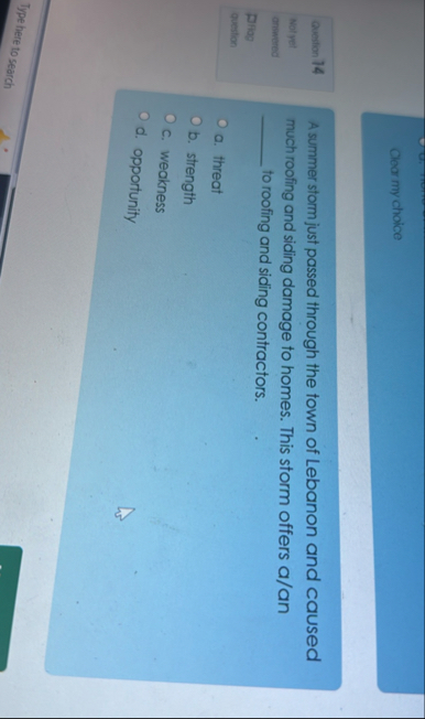 Solved Clear my choiceQuestion 14A summer storm just passed | Chegg.com