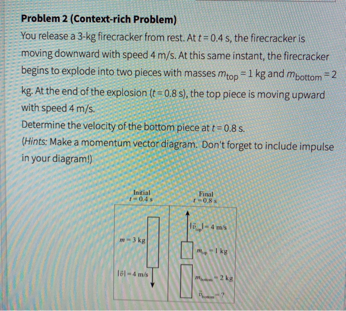 Solved Problem 2 (Context-rich Problem) You release a 3-kg | Chegg.com