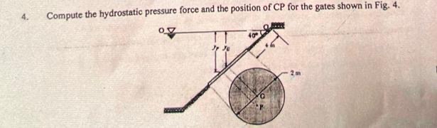Solved Compute the hydrostatic pressure force and the | Chegg.com