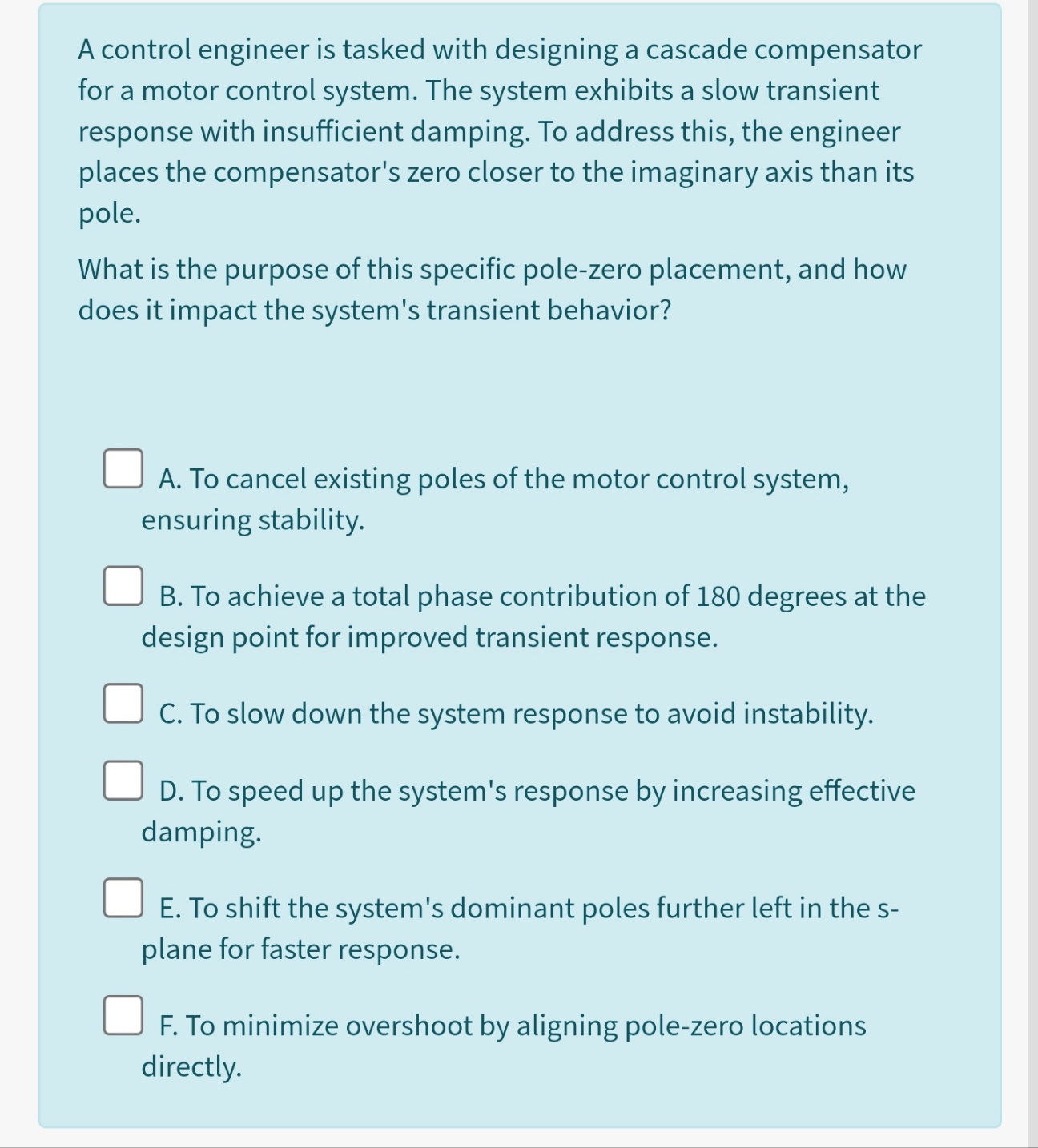 Solved A control engineer is tasked with designing a cascade | Chegg.com