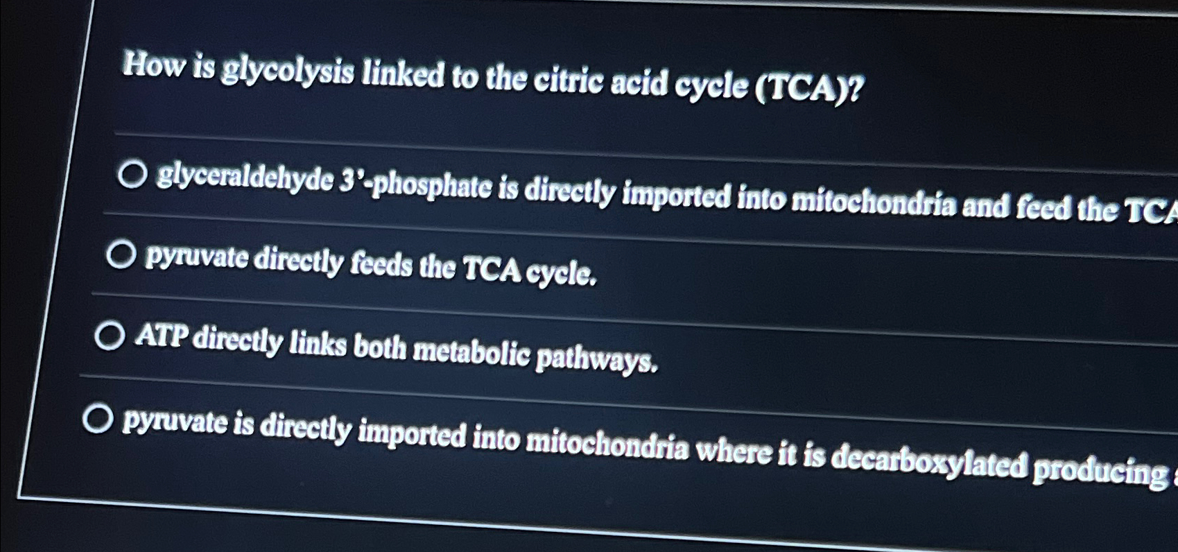 Solved How is glycolysis linked to the citric acid cycle | Chegg.com