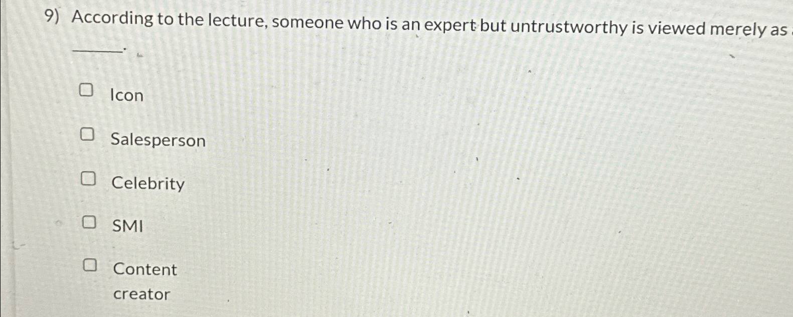 Solved According to the lecture, someone who is an expert | Chegg.com