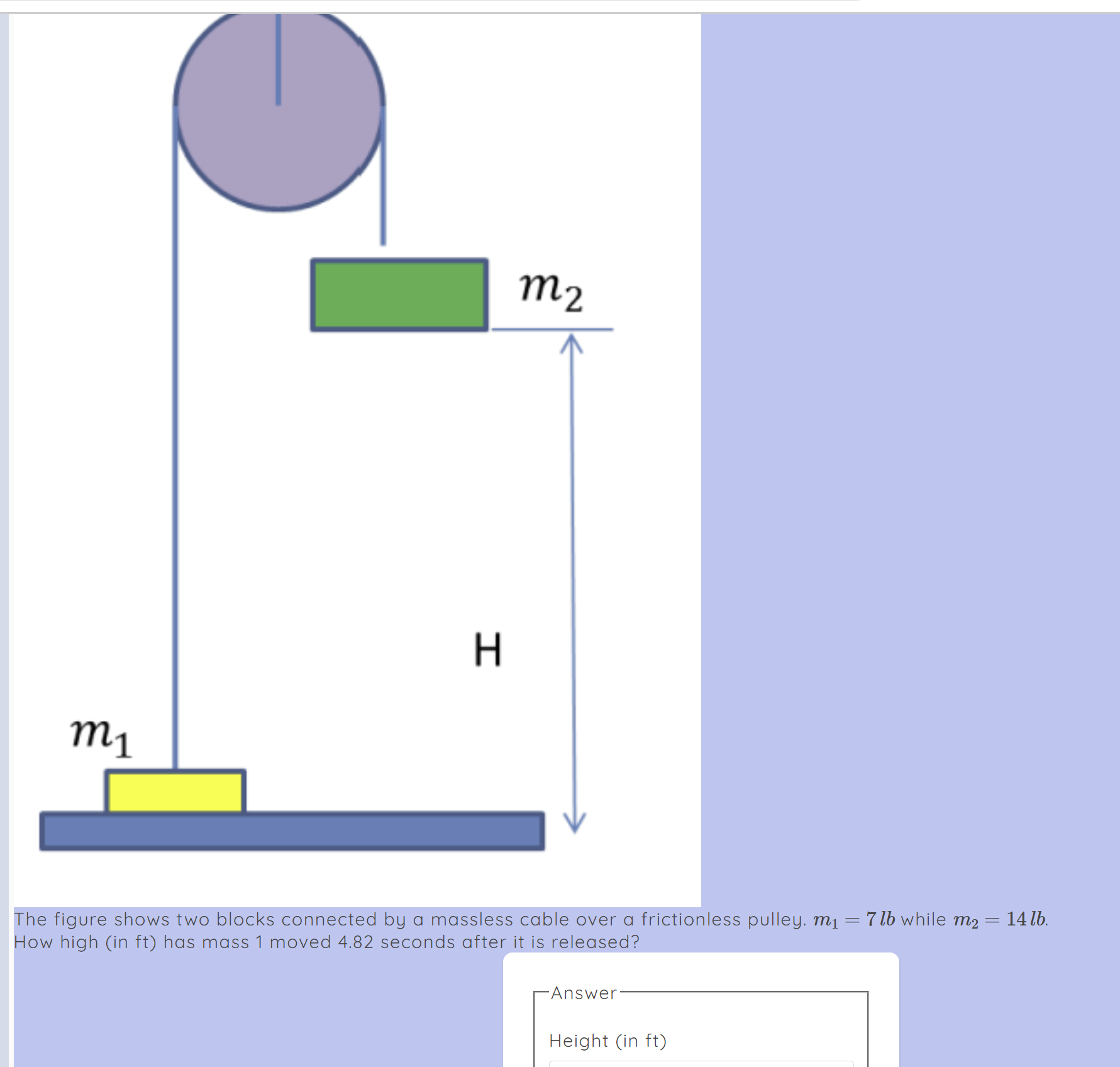 Solved The figure shows two blocks connected by a massless | Chegg.com